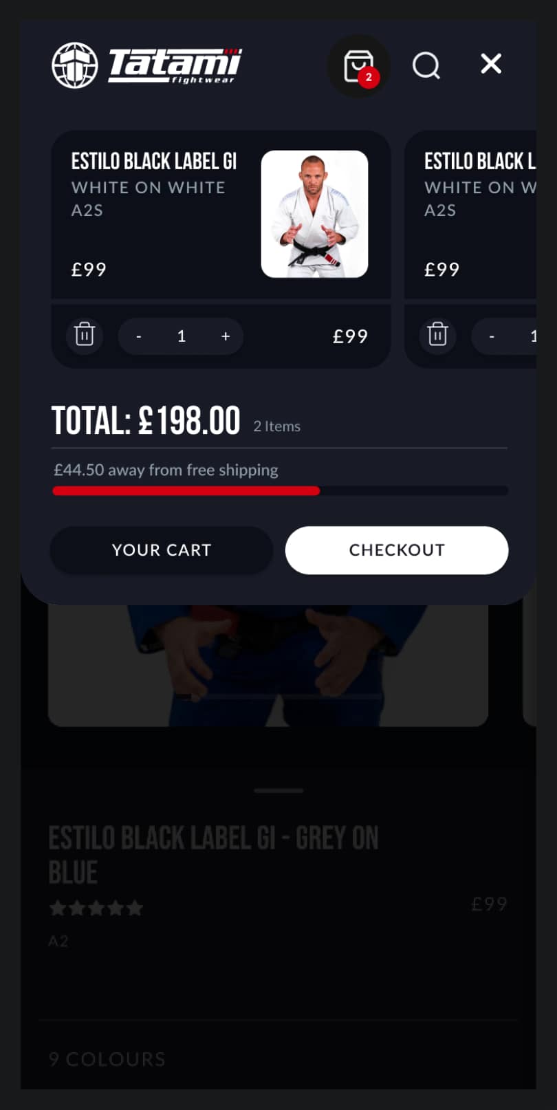 Tatami Fightwear approached us to create a new Shopify website to increase sales | Waters Creative